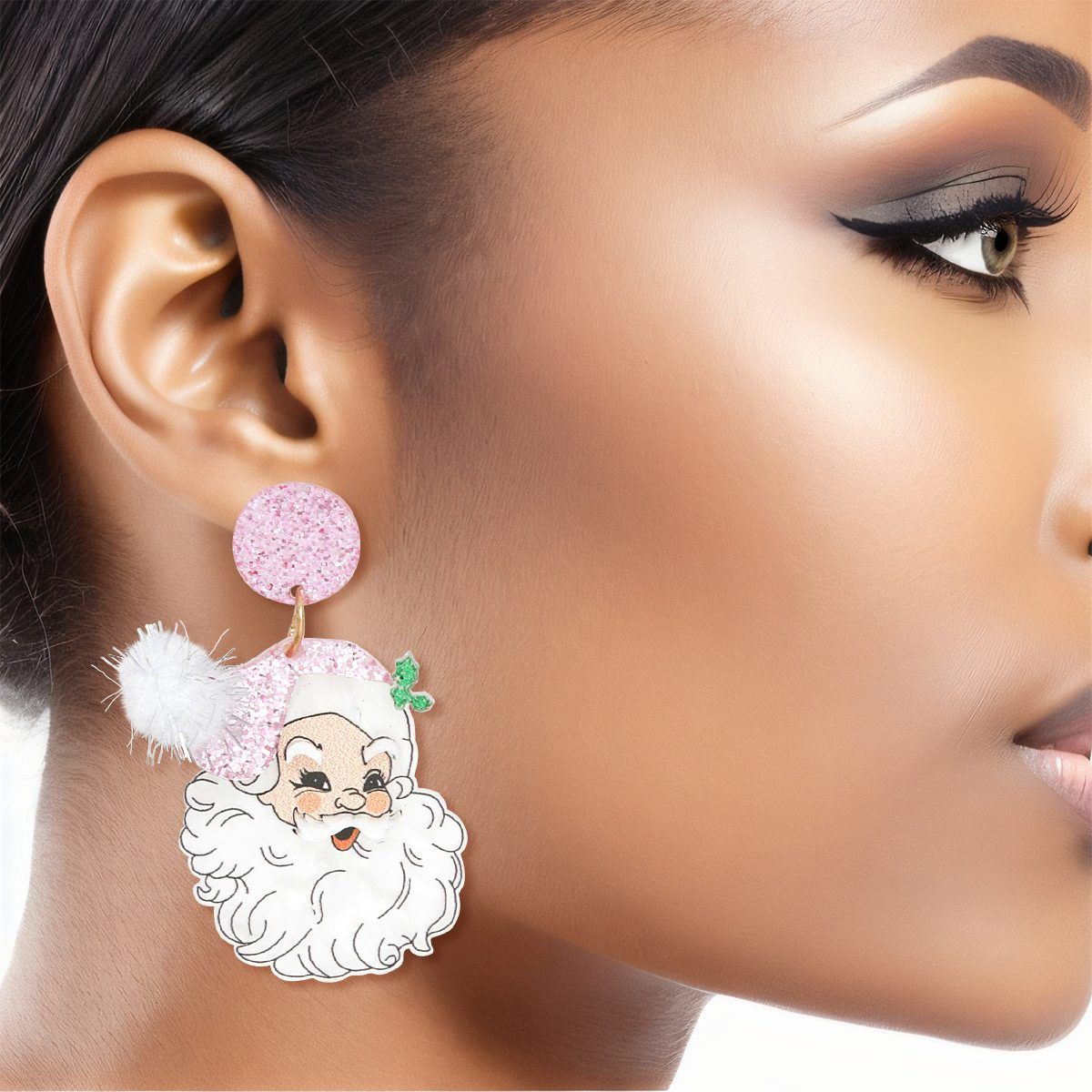 Santa drop earrings store