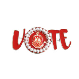 DST Sorority VOTE Brooch Pin