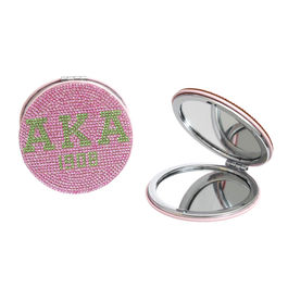 Wholesale AKA Sorority Pink Bling Mirror Compact