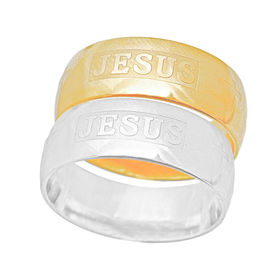 Wholesale Dozen Pack Stainless Steel Mens Jesus Rings