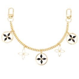 Wholesale Bag Chain Gold Black Mono Flower Chain for Women