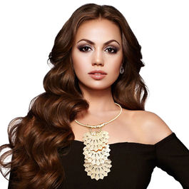 Gold Metal Art Deco Drop Collar- Order Wholesale