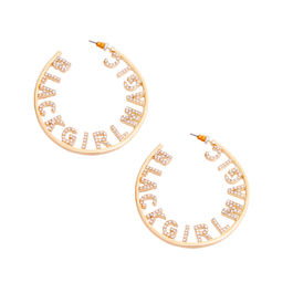 Gold BLACK GIRL MAGIC Hoops- Order Wholesale