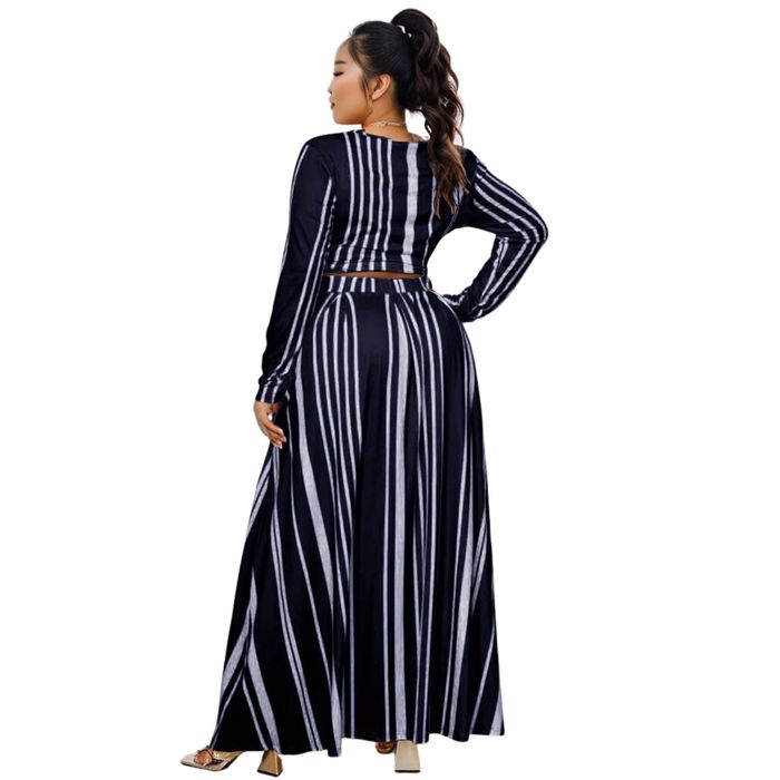 1XL Navy Stripe Outfit Set 1XL Navy Stripe Outfit Set