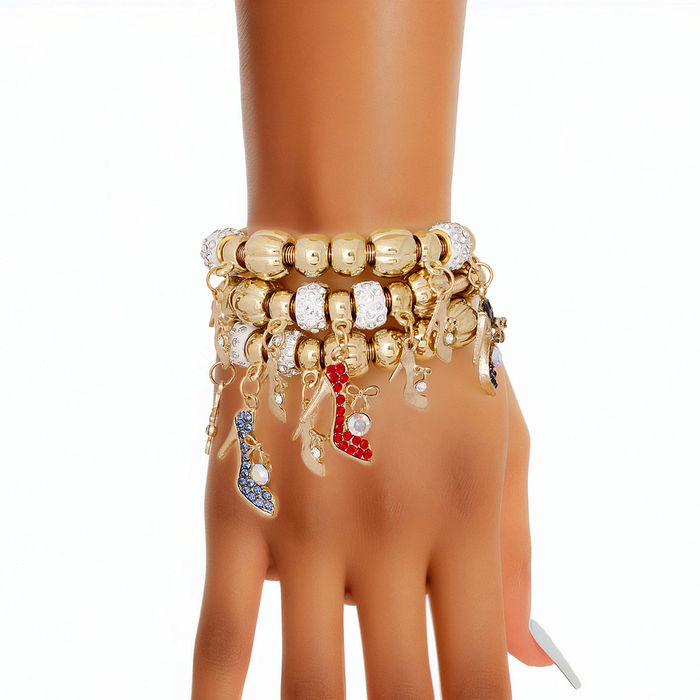 Wholesale Dozen Pack Heels Jump Coil Bracelets for Women