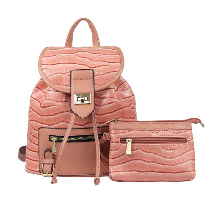 Pink Croc Cinch Backpack Set- Order Wholesale