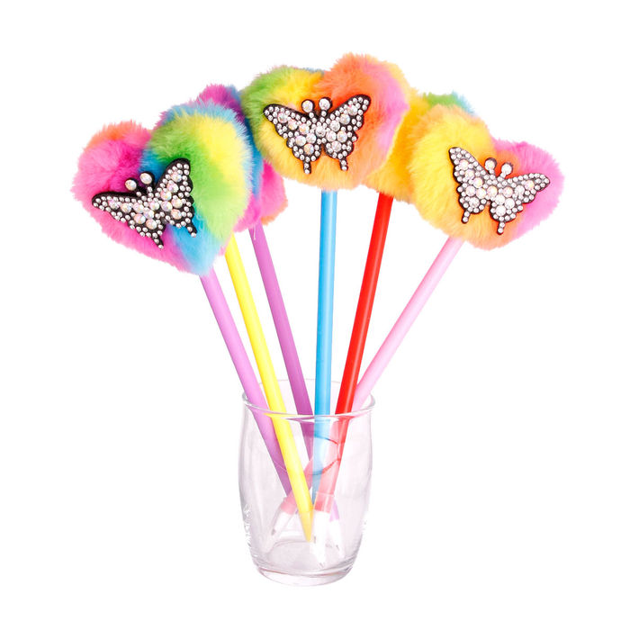 Dozen Rainbow Butterfly Poof Pens- Order Wholesale